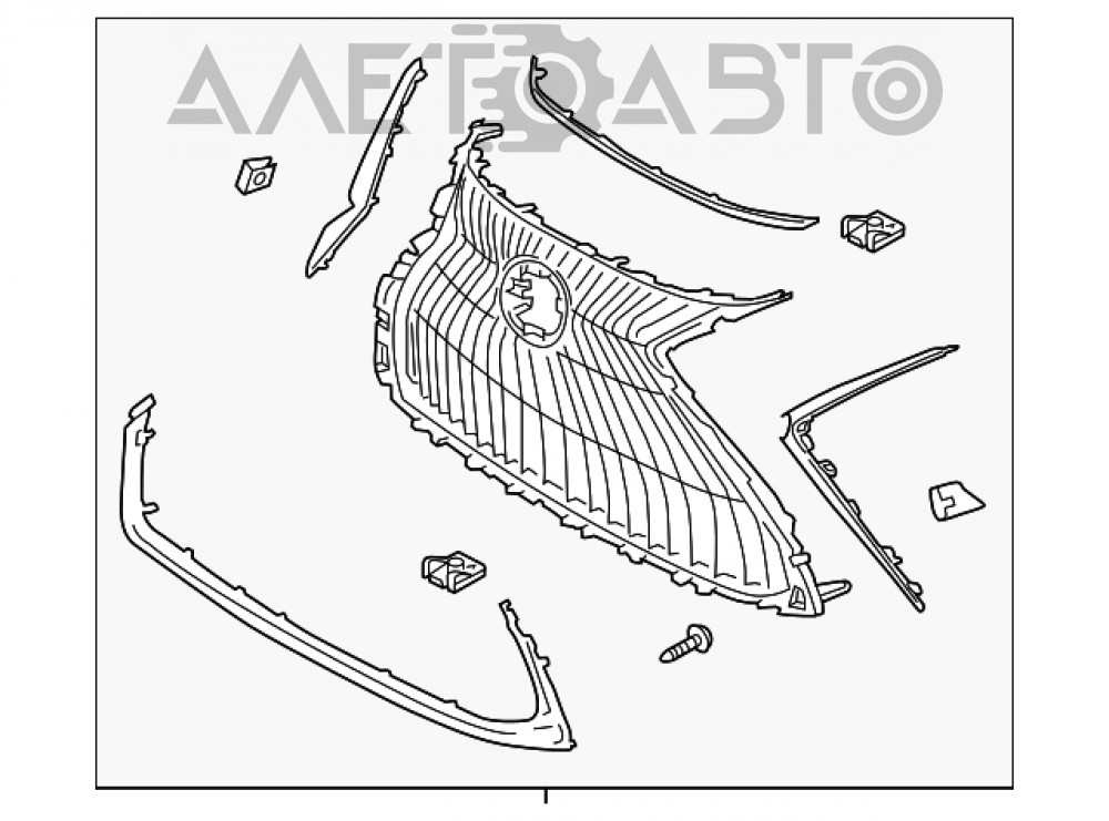 Решетка радиатора grill Lexus ES250 ES350 19-22 под парктроники и ...