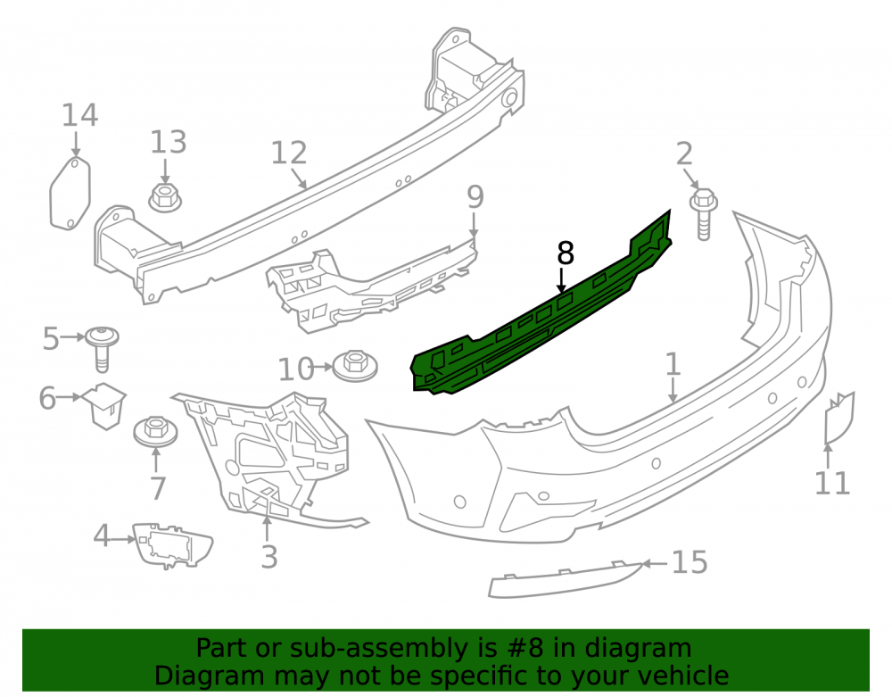 Suport bara spate centrală BMW 3 G20 23-25 defect 51125A243E0 cod ...