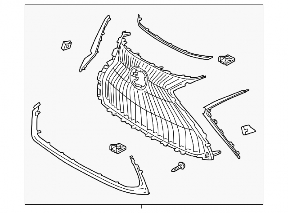 Решетка радиатора grill Lexus ES 19-22 5310133670 артикул 655672 ...