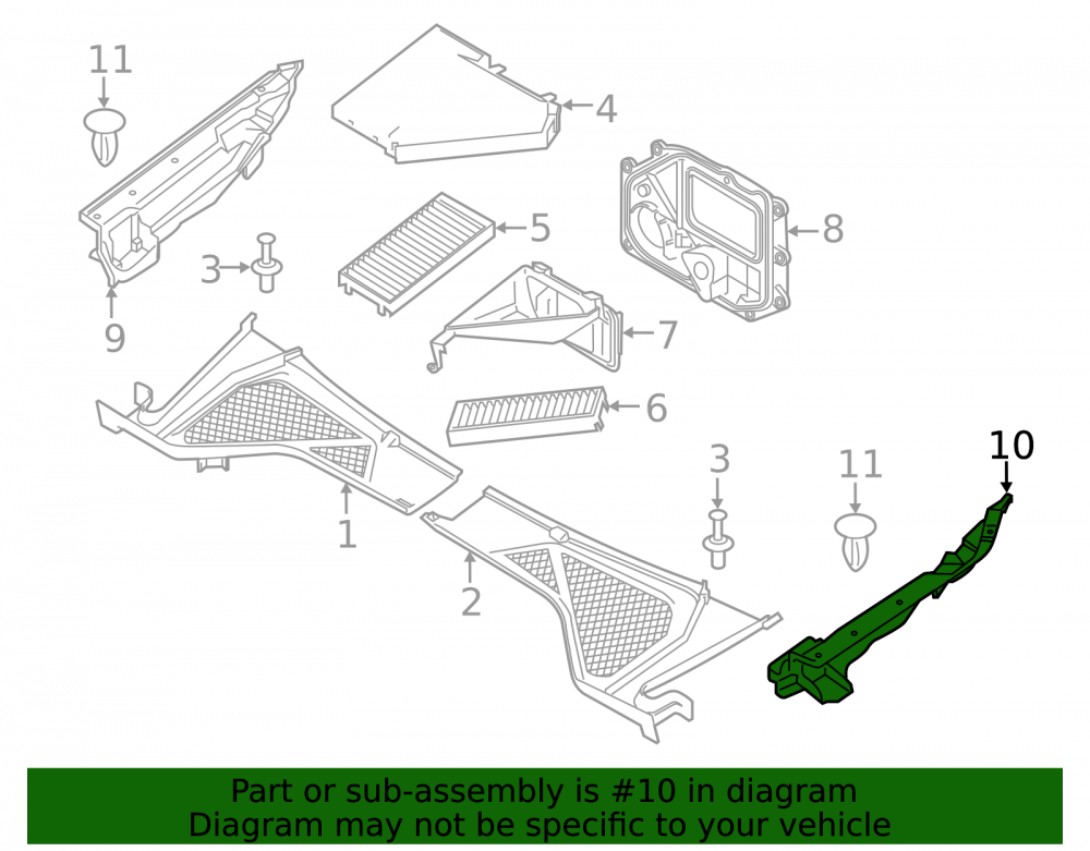 Garnitură aripă capotă - aripă stânga BMW X5 F15 14-18 nou original ...