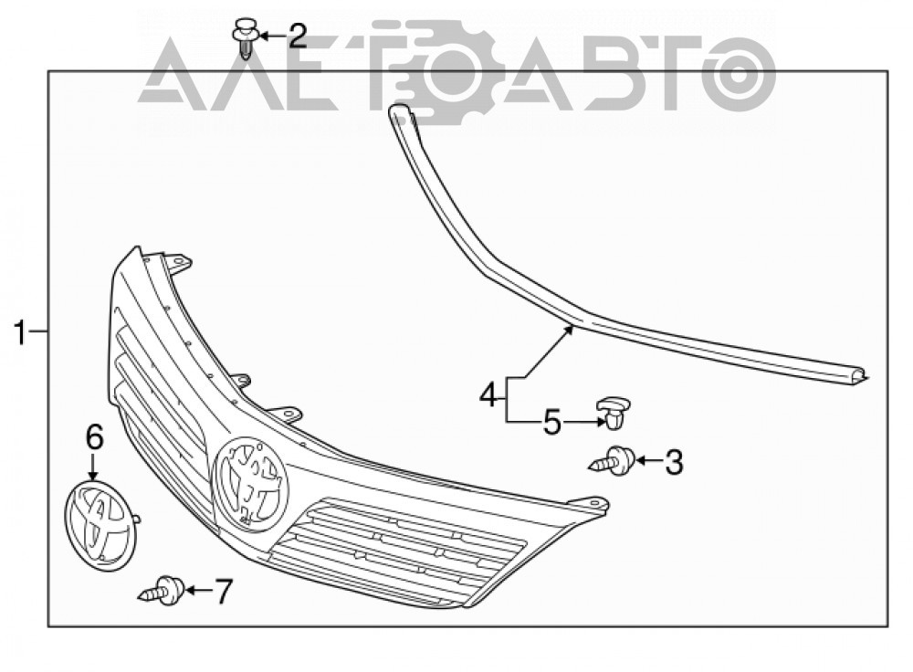 Решетка радиатора grill со значком Toyota Camry v50 12-14 hybrid usa ...