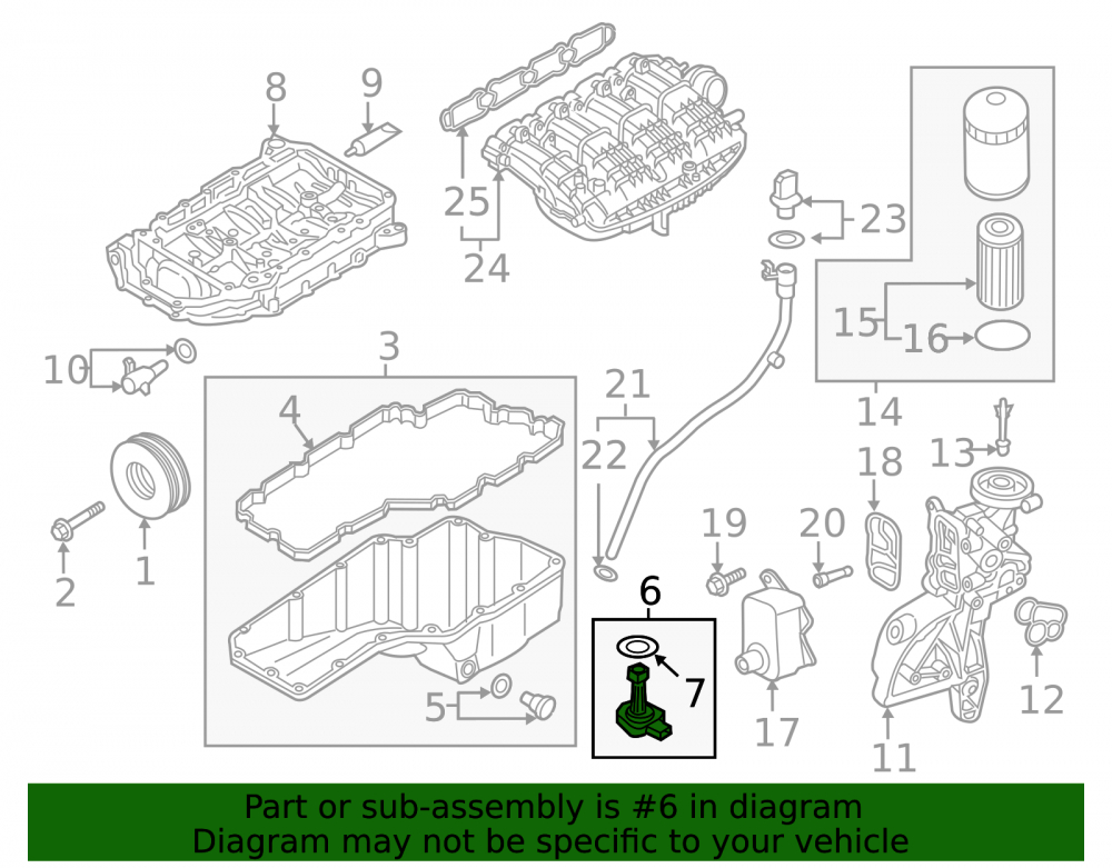 Датчик уровня масла Audi A4 B9 17-25 2.0T 06L907660 артикул 406169 ...