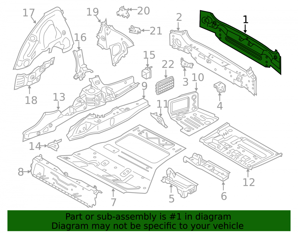 Задняя панель BMW X3 G01 18- 2 части, высверлено, белая 41007493965 ...
